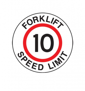 Forklift Speed Limit Floor Sign - Summit Workwear and Safety